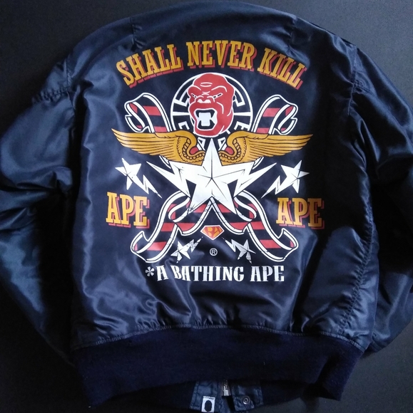 Bape | Jackets & Coats | Vintage Bape Real Mccoys Flight Air Bomber ...